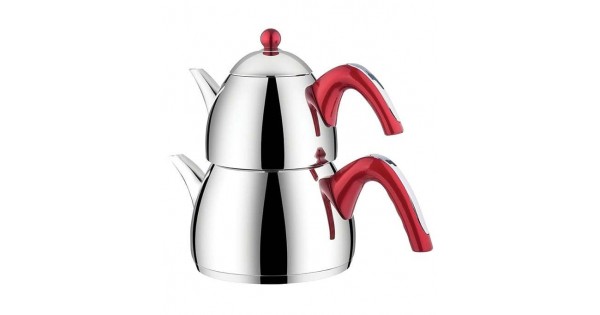 Stainless Steel Turkish Tea Pot -Caydanlik-Double Kettle | KocGifts